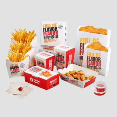 French fry boxes, crepes holder, wrap, taco and kebab packaging ...
