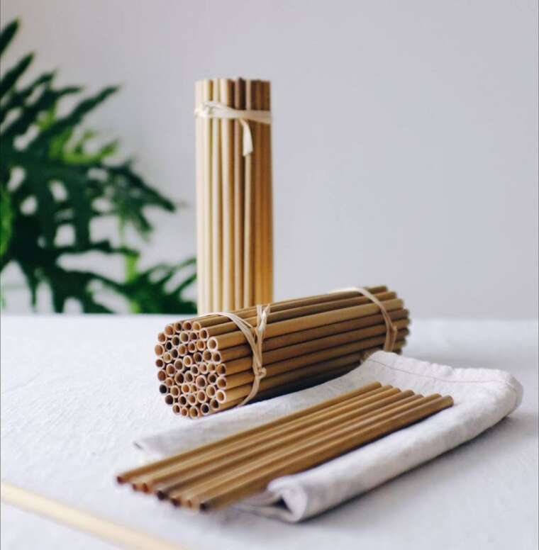 Disposable and reusable straws (rice, reed and bamboo) - Directecogreen