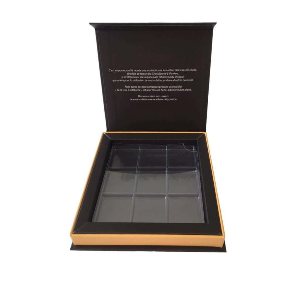 Chocolate and macaron box packaging